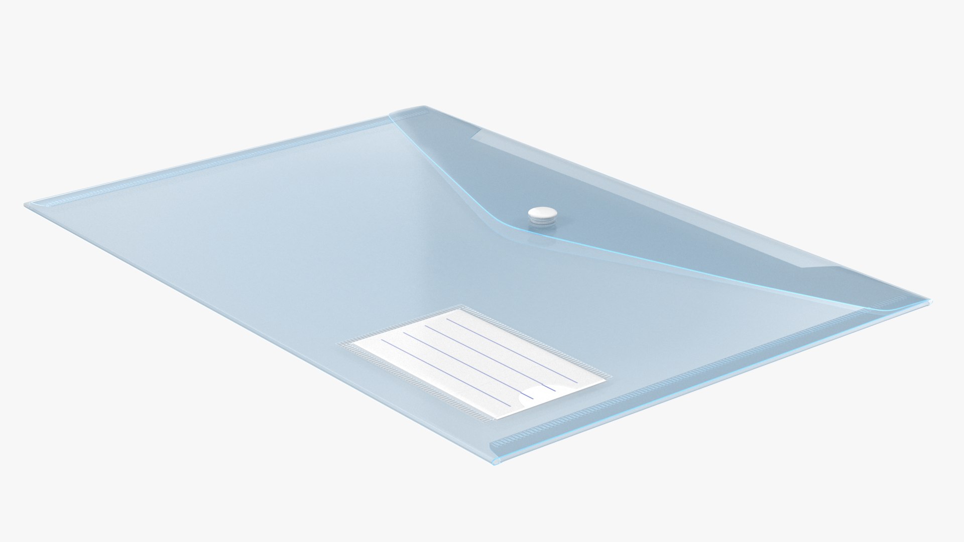 3D Transparent A4 Plastic Document Folder Blue - TurboSquid 1772203