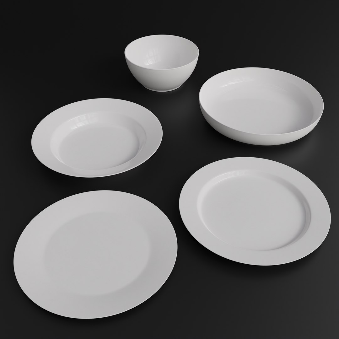 3D Tableware Dishware Plates - TurboSquid 1975806