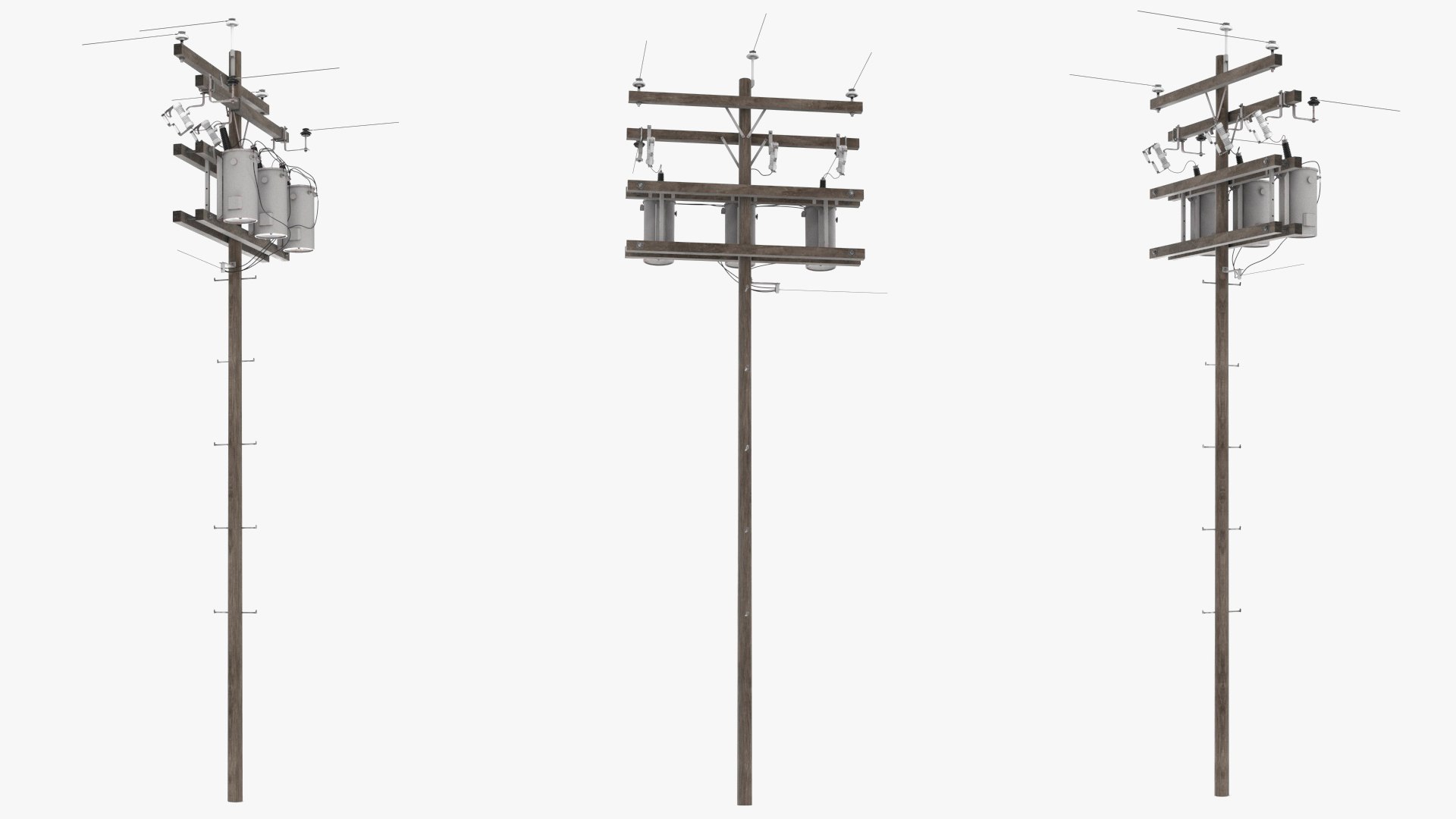 3D High Voltage Utility Pole model - TurboSquid 2143536