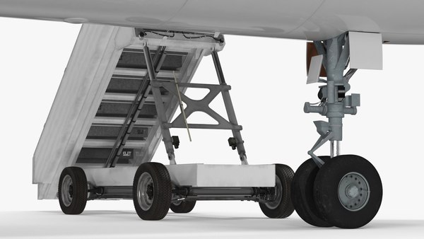 modelo 3d Avión Airbus con escaleras para pasajeros - TurboSquid 2145608