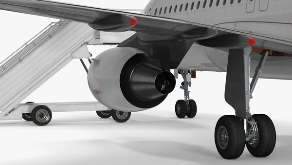 modelo 3d Avión Airbus con escaleras para pasajeros - TurboSquid 2145608