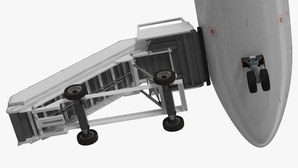 modelo 3d Avión Airbus con escaleras para pasajeros - TurboSquid 2145608