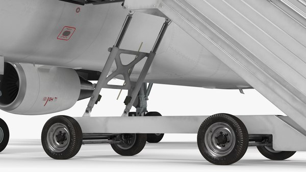 modelo 3d Avión Airbus con escaleras para pasajeros - TurboSquid 2145608