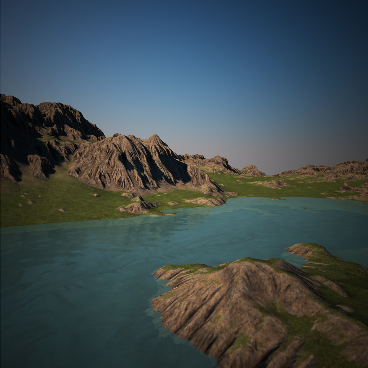 3d model valley landscape
