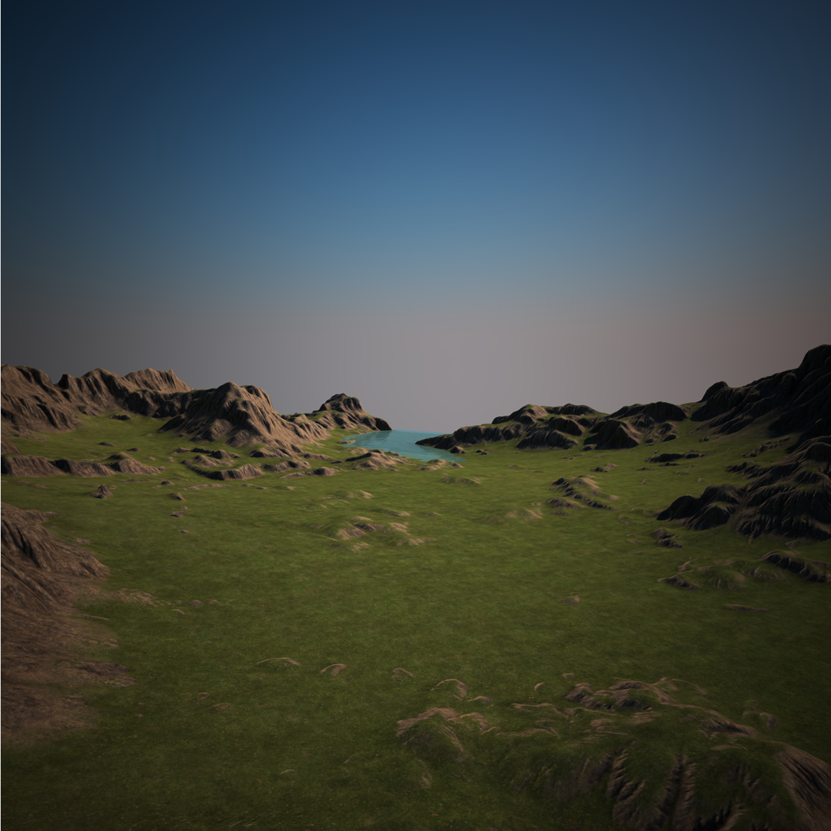 3d model valley landscape