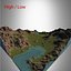 3d model valley landscape