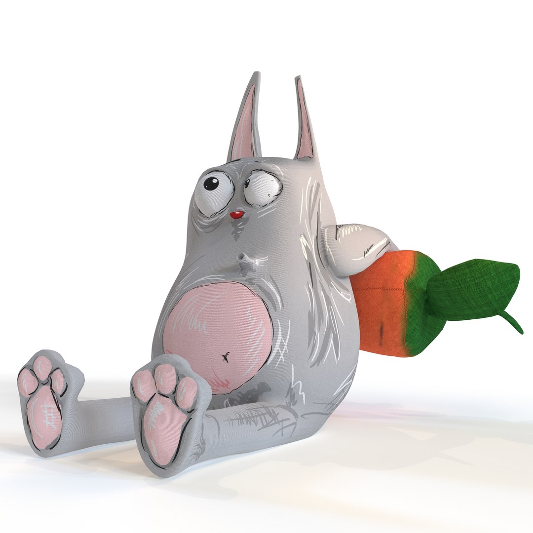 Greedy bunny toy 3D model - TurboSquid 1772295
