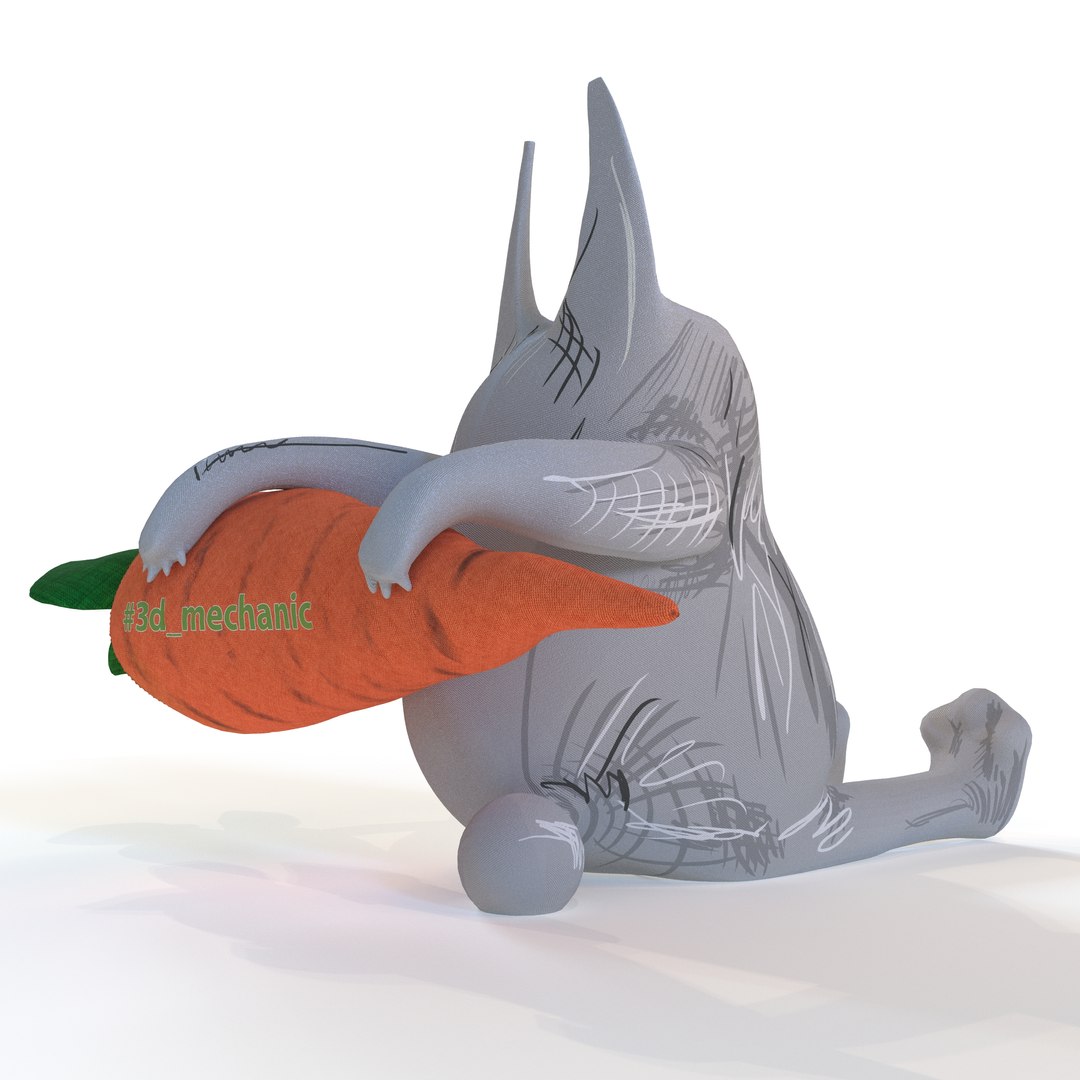 Greedy bunny toy 3D model - TurboSquid 1772295