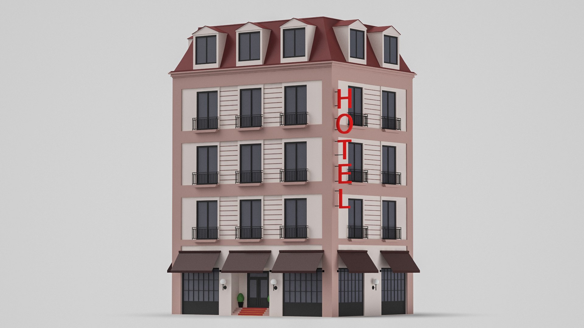Low Poly Buildings Collection 2 model - TurboSquid 1962191