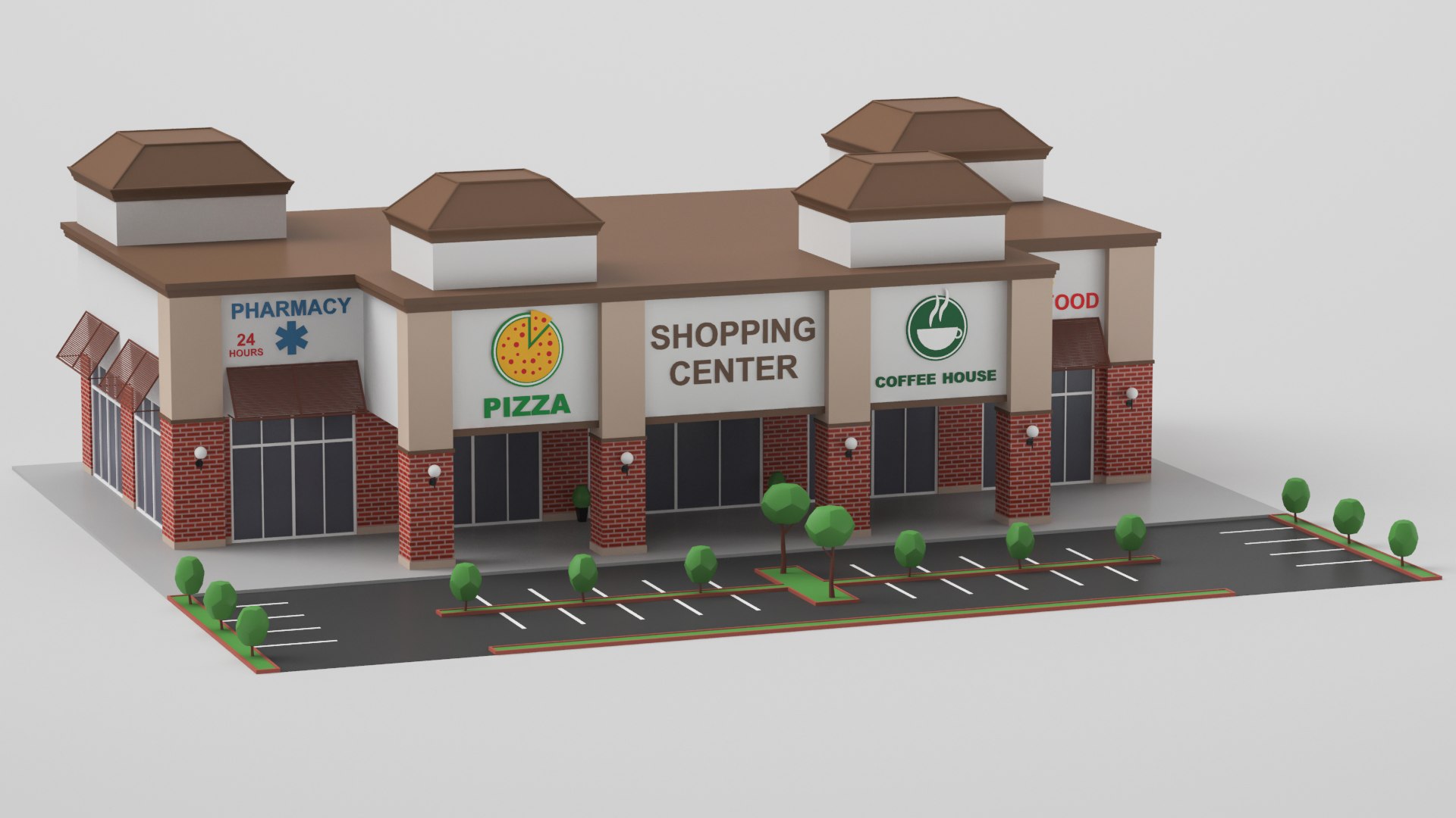 Low Poly Buildings Collection 2 Model - TurboSquid 1962191