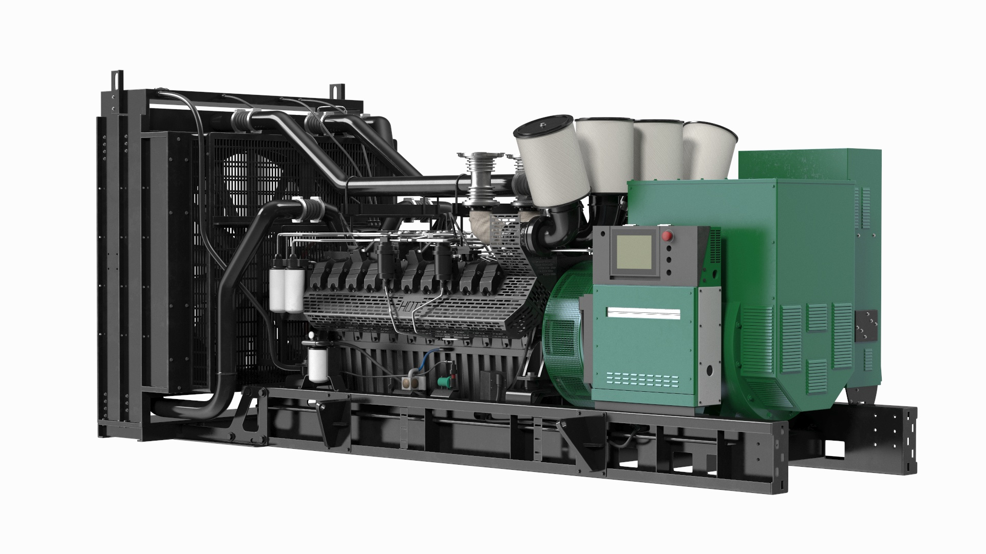 Industrial Diesel Generator Green 3D Model - TurboSquid 2243990