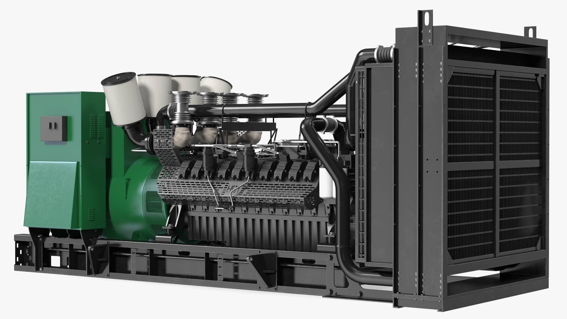 Industrial Diesel Generator Green 3D Model - TurboSquid 2243990