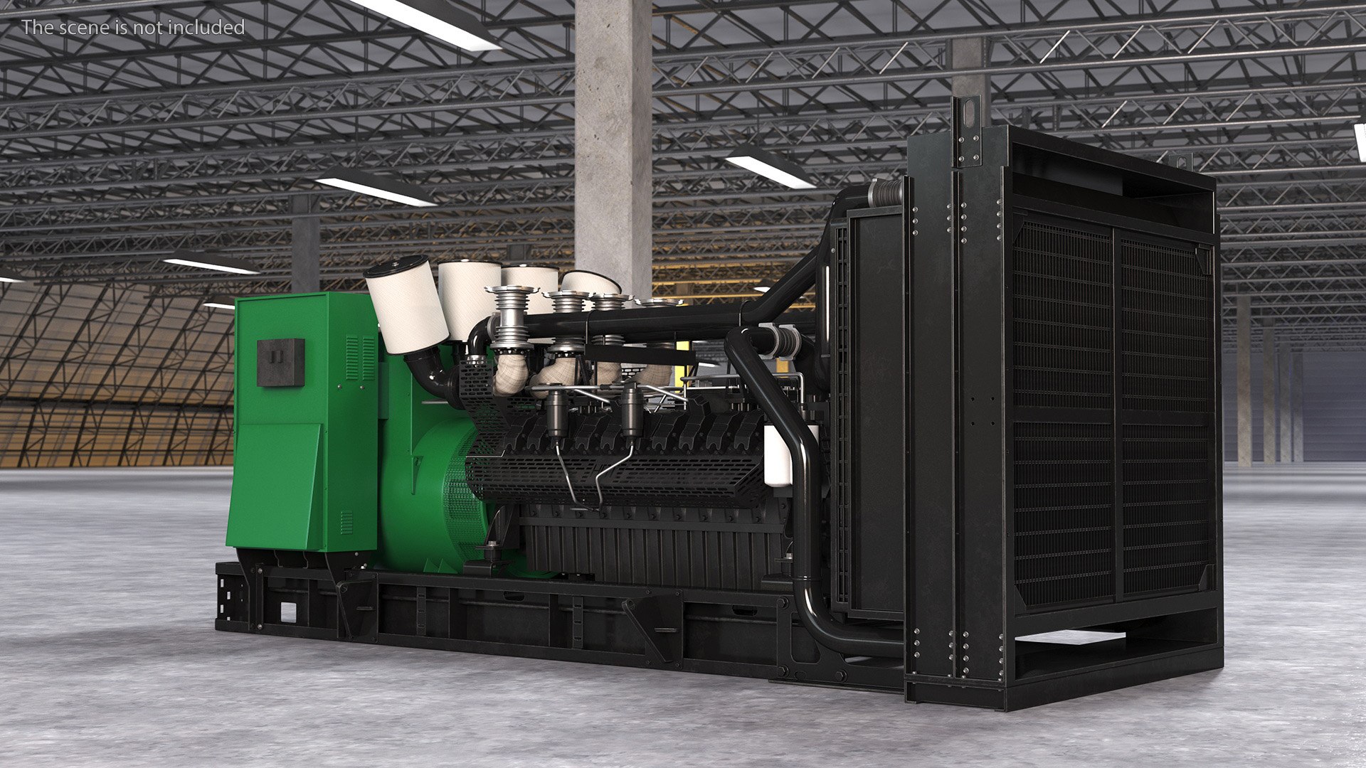 Industrial Diesel Generator Green 3D Model - TurboSquid 2243990