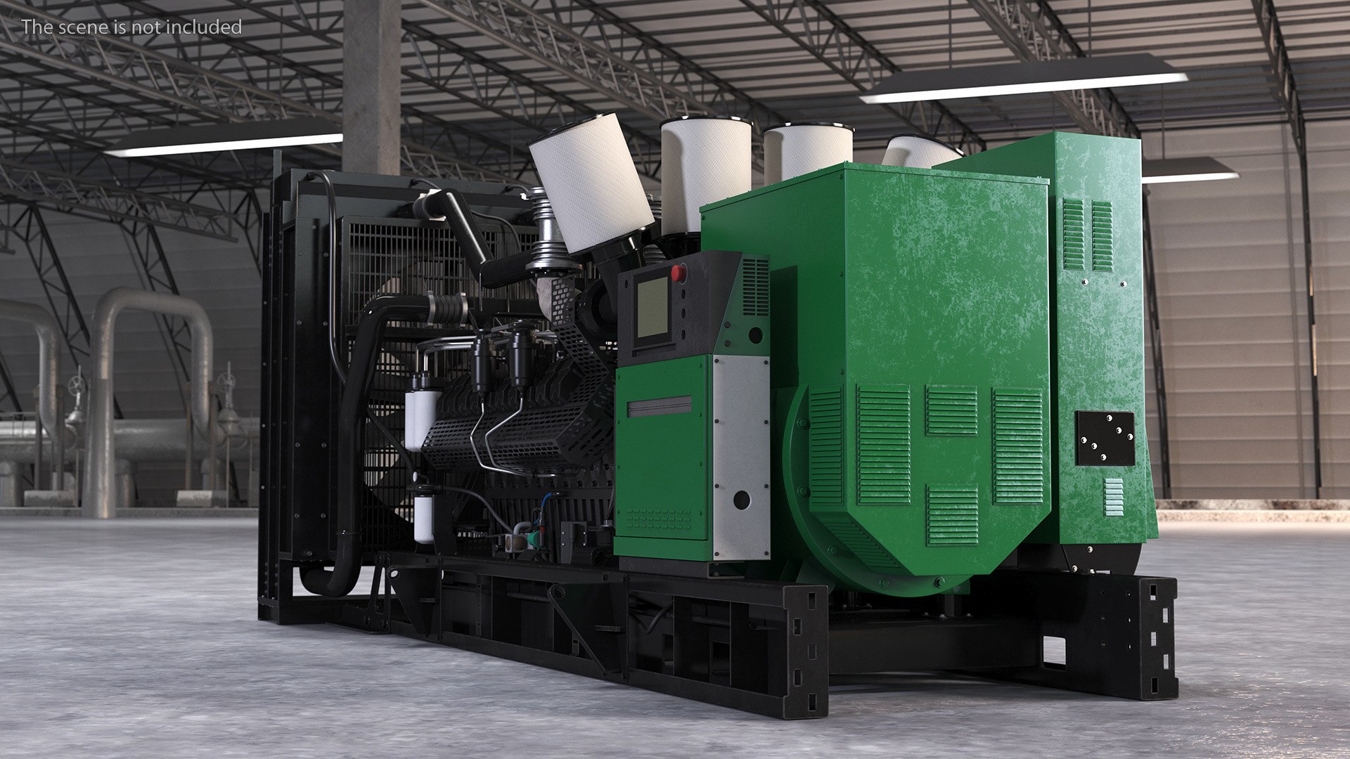 Industrial Diesel Generator Green 3D Model - TurboSquid 2243990