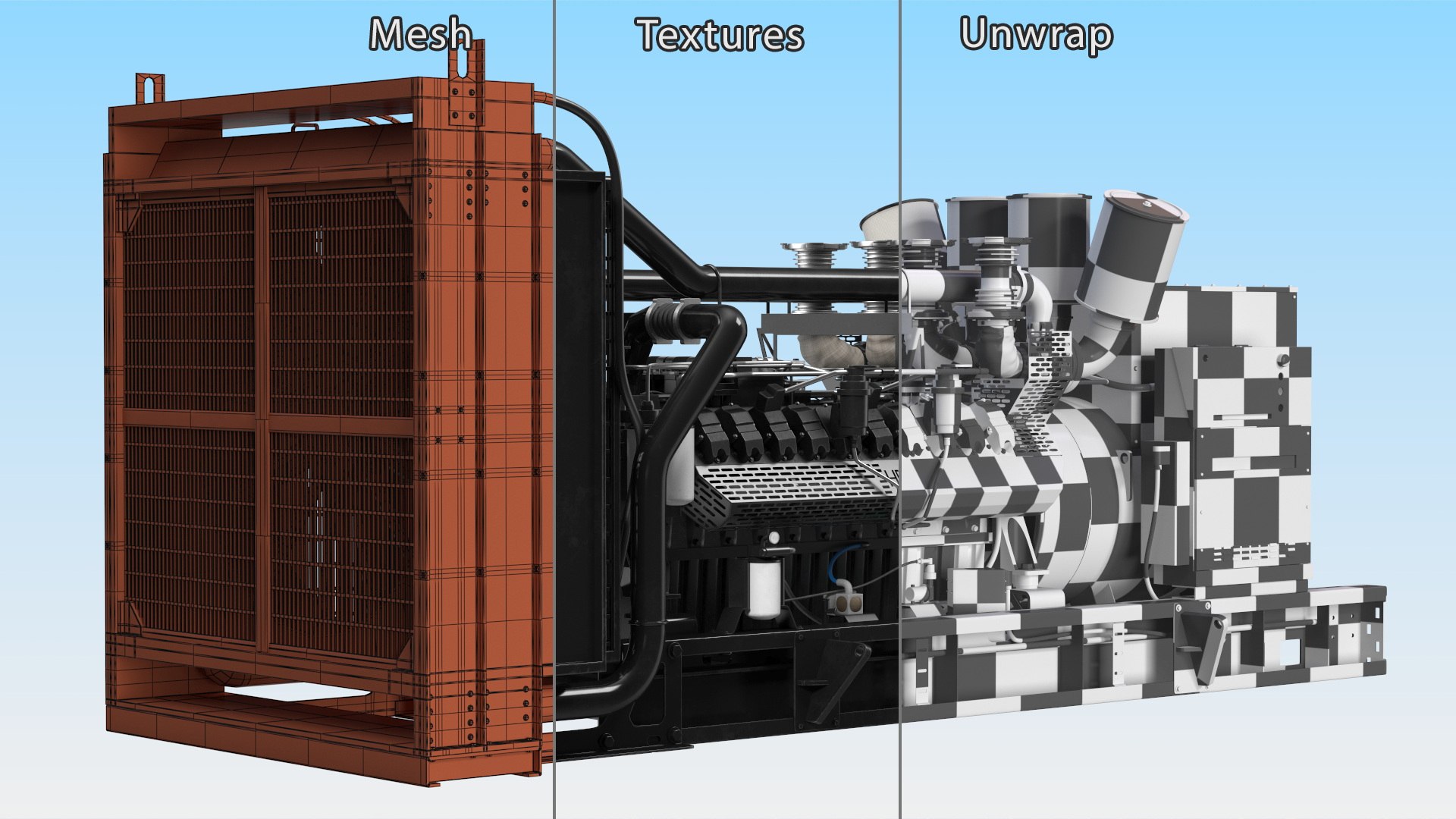 Industrial Diesel Generator Green 3D Model - TurboSquid 2243990