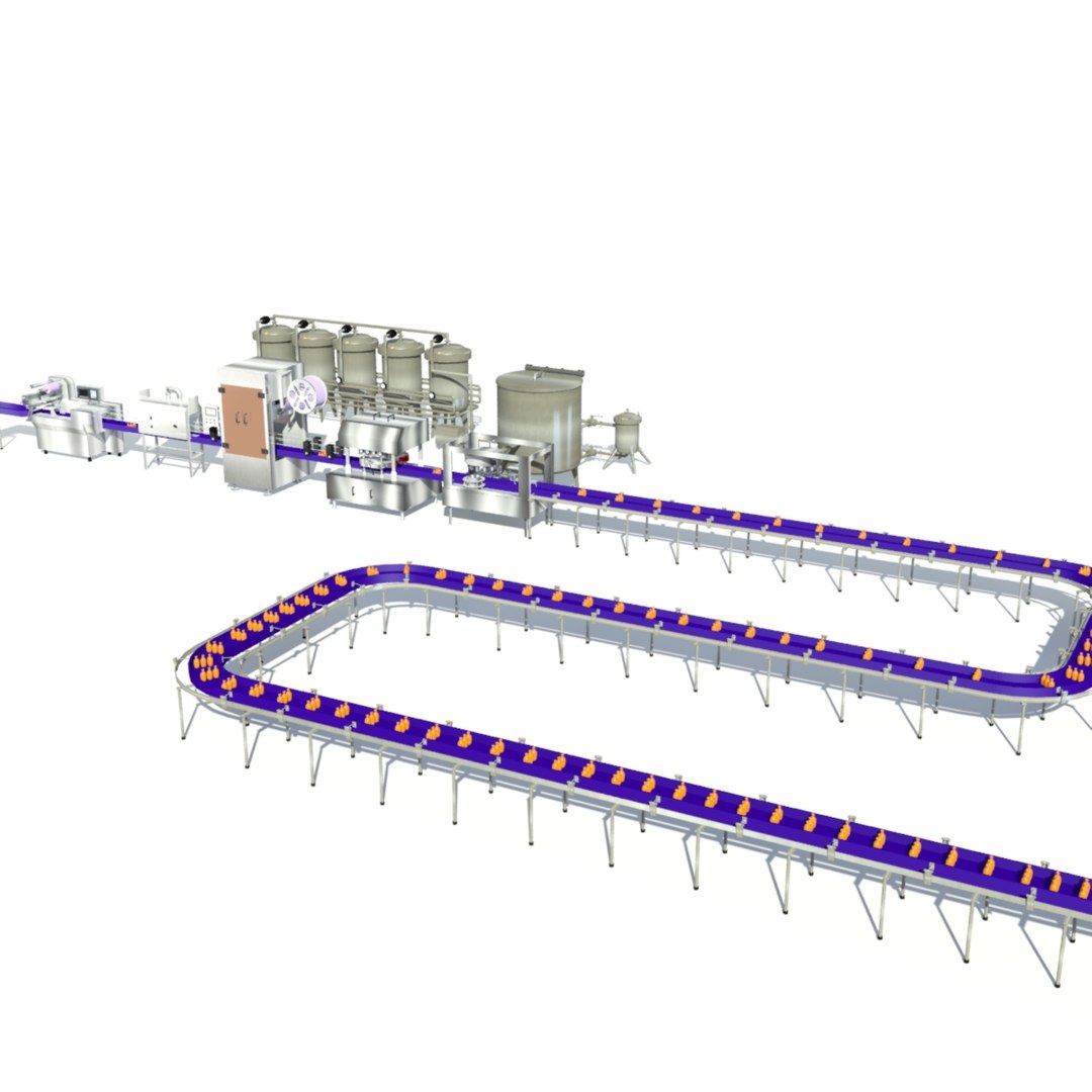 3D Beverage Production Line Model - TurboSquid 1894185