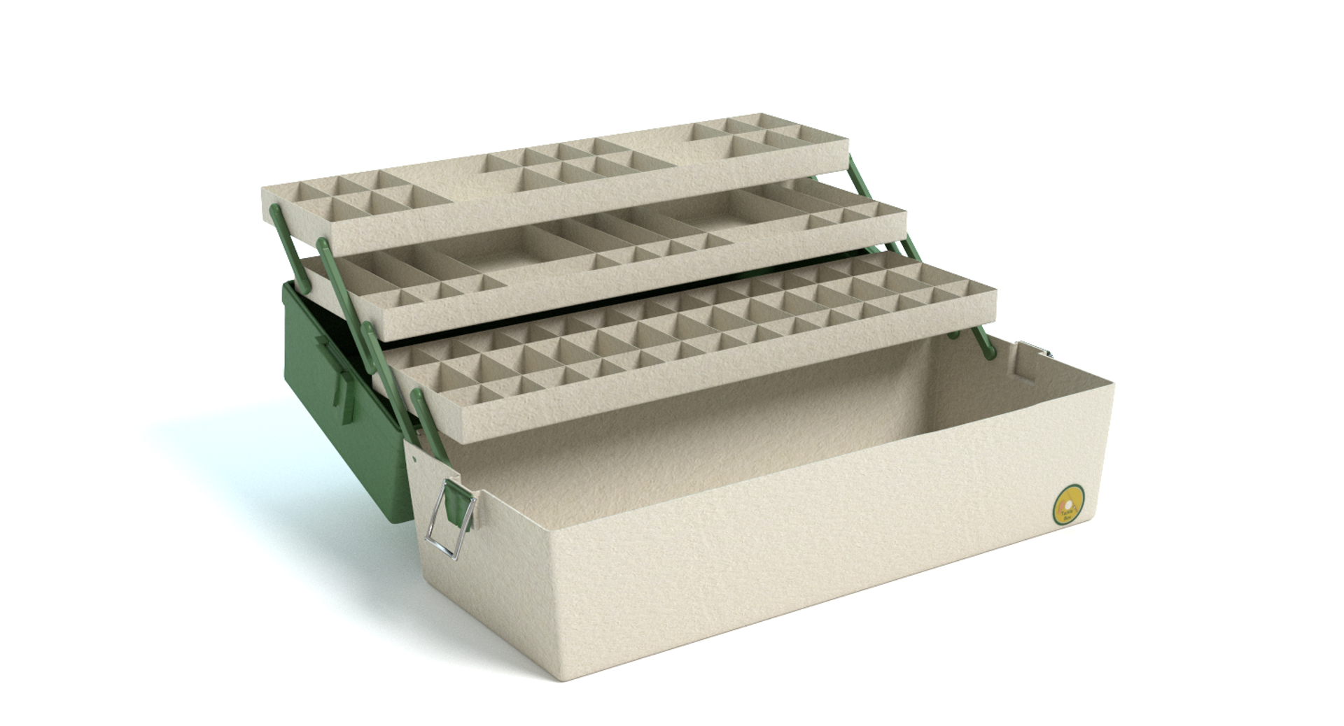 3d Model Open Tackle Box