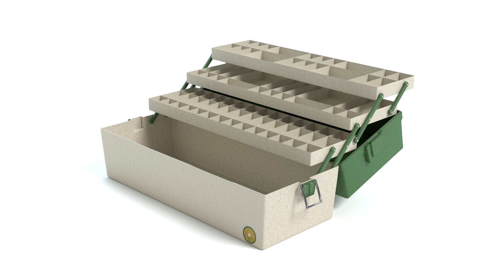 3d Model Open Tackle Box
