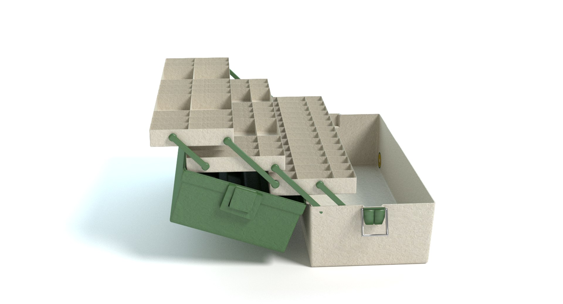 3d Model Open Tackle Box