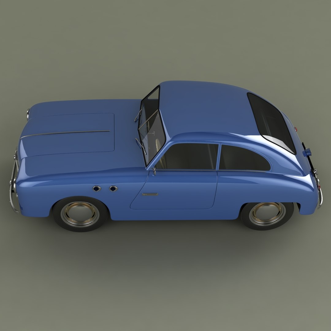 3d model panhard dyna junior coupe