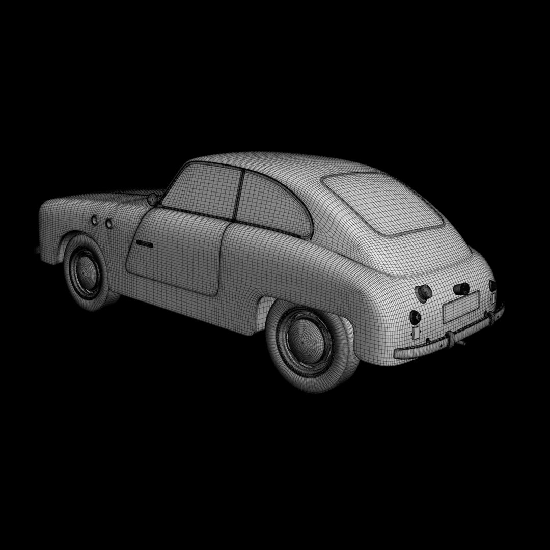3d model panhard dyna junior coupe
