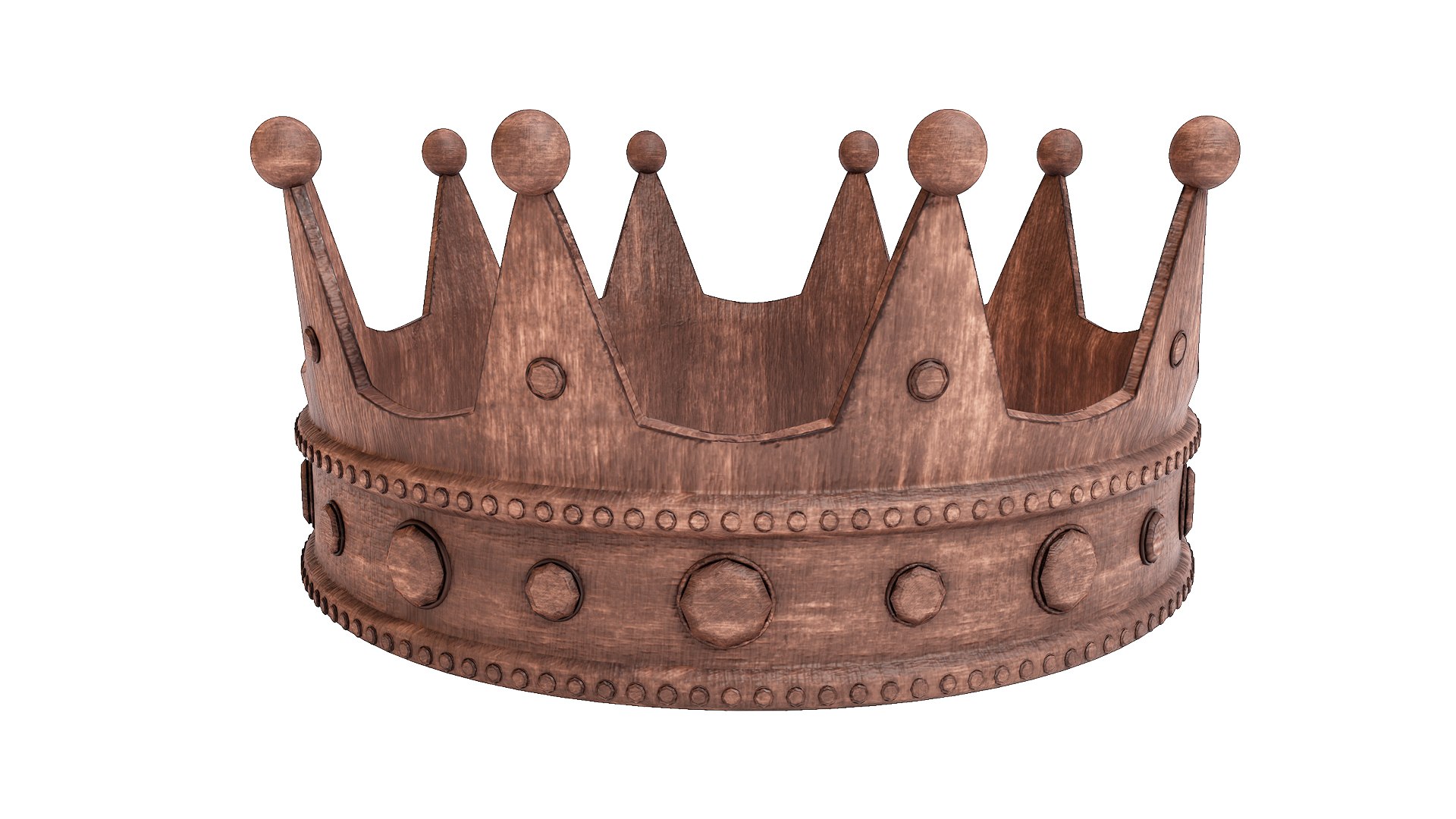 3D Crown Wooden Rusty Grungy PBR 3d Model - TurboSquid 1953805