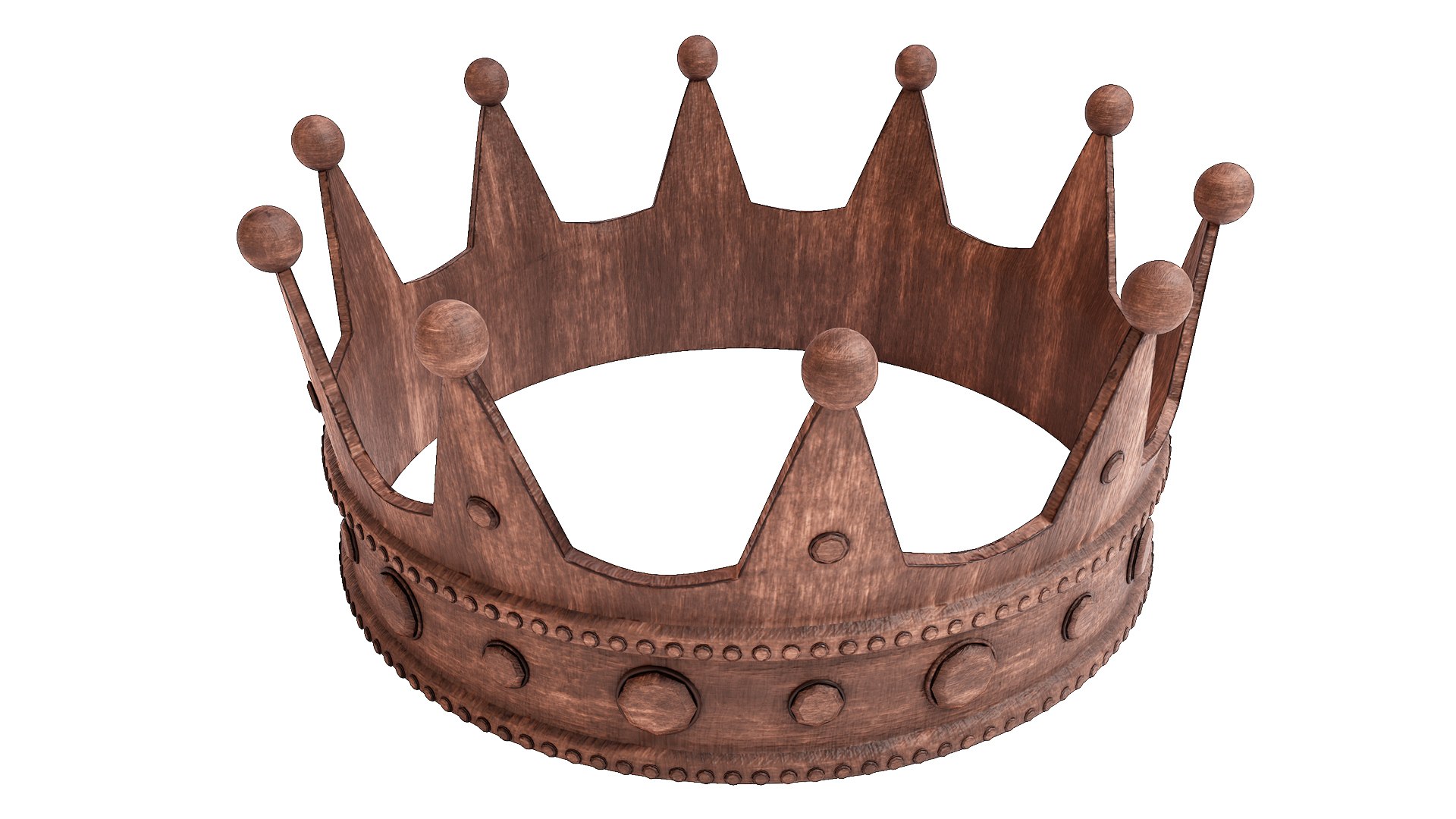 3D Crown Wooden Rusty Grungy PBR 3d Model - TurboSquid 1953805