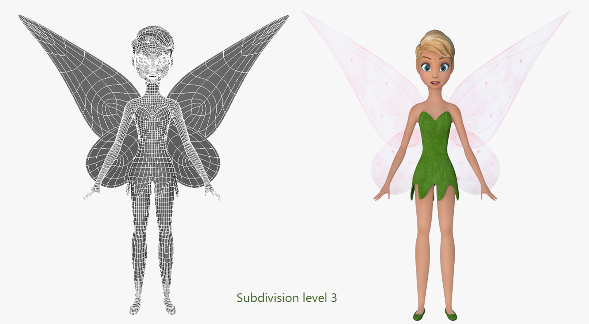 Fairy Faces 3d Model