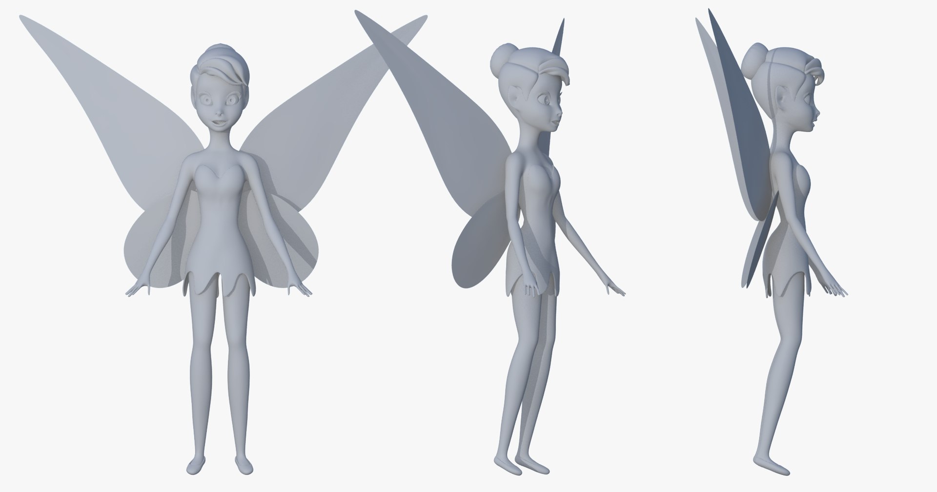 Fairy Faces 3d Model