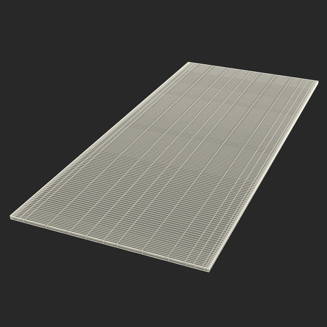 3d Flat Yoga Mat Blue Model