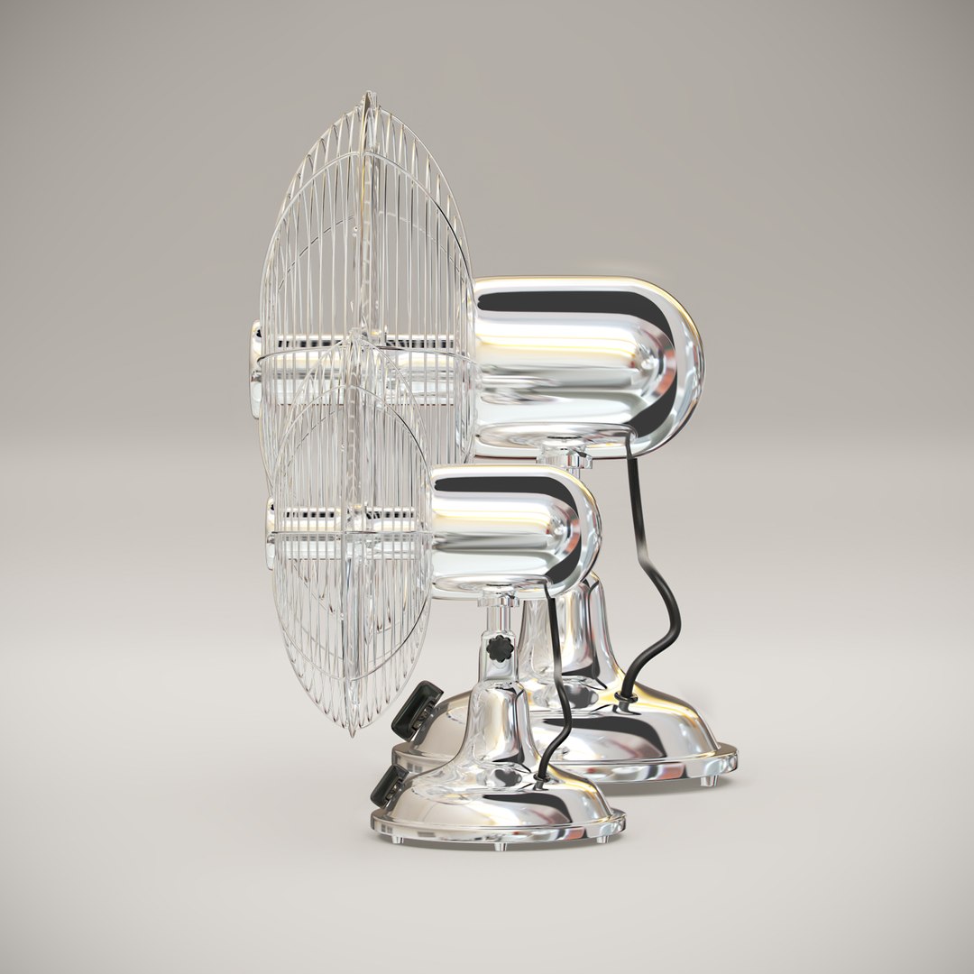 3d model desk fan