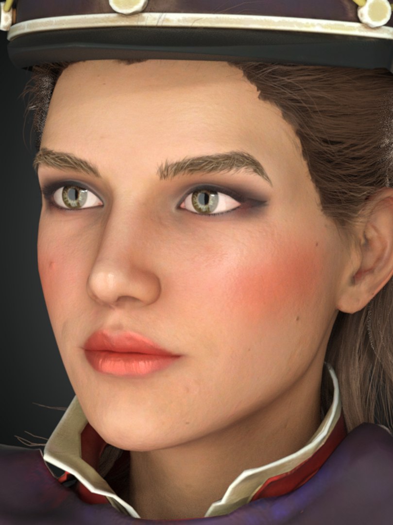 3D Realistic Rigged Napoleon Soldier Woman Character 3D Model Model ...