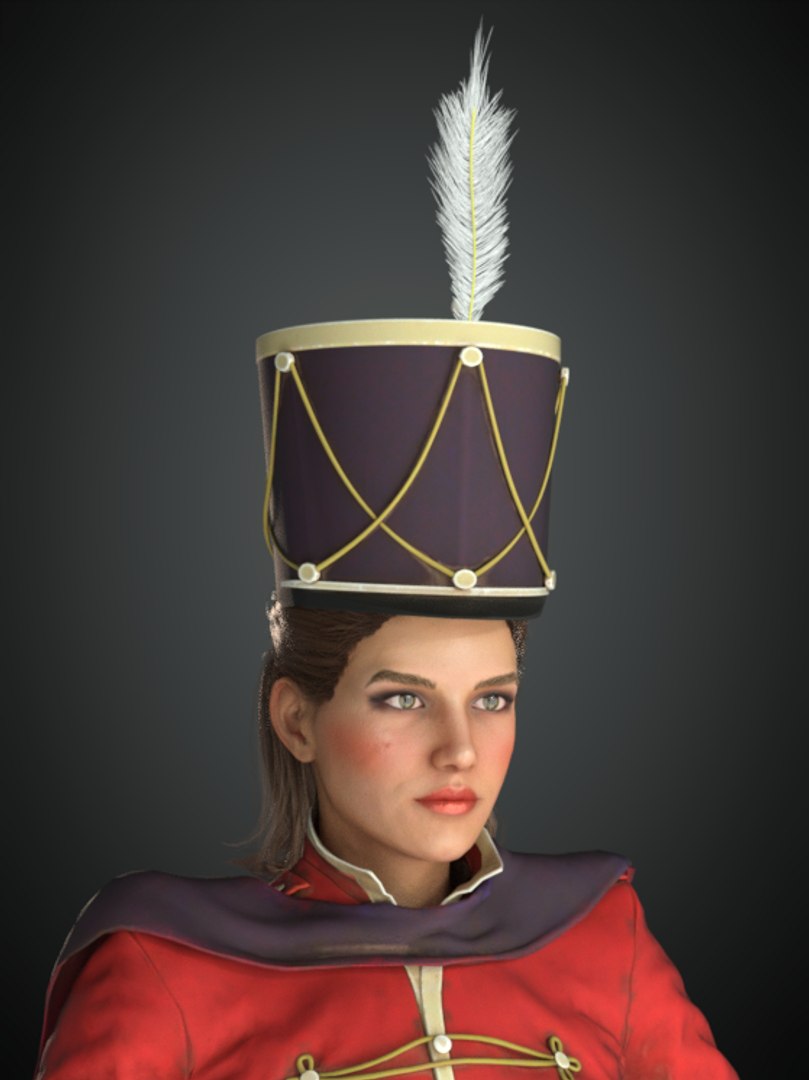 3D Realistic Rigged Napoleon Soldier Woman Character 3D Model Model ...