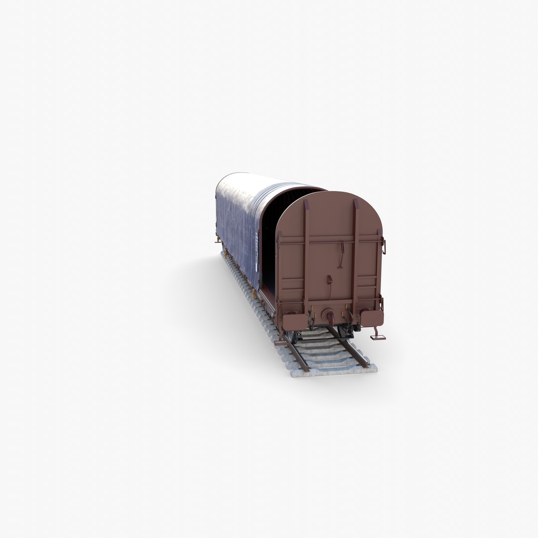 CFR Sliding Tarp Rail Car V4 3D Model - TurboSquid 2261935