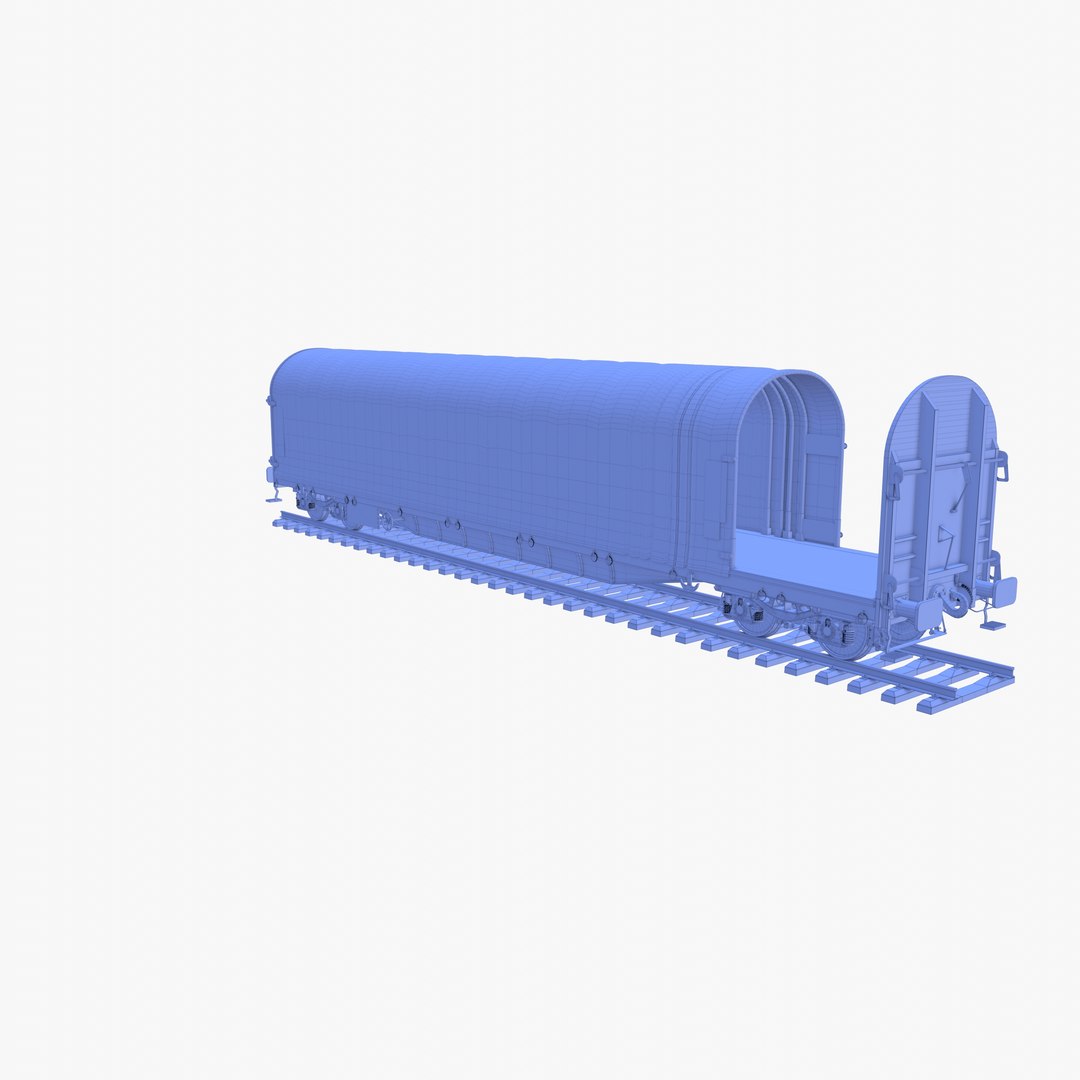 CFR Sliding Tarp Rail Car V4 3D Model - TurboSquid 2261935