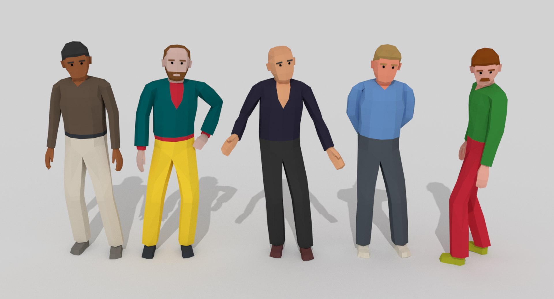 3D Rigged Male Pack - TurboSquid 1648610