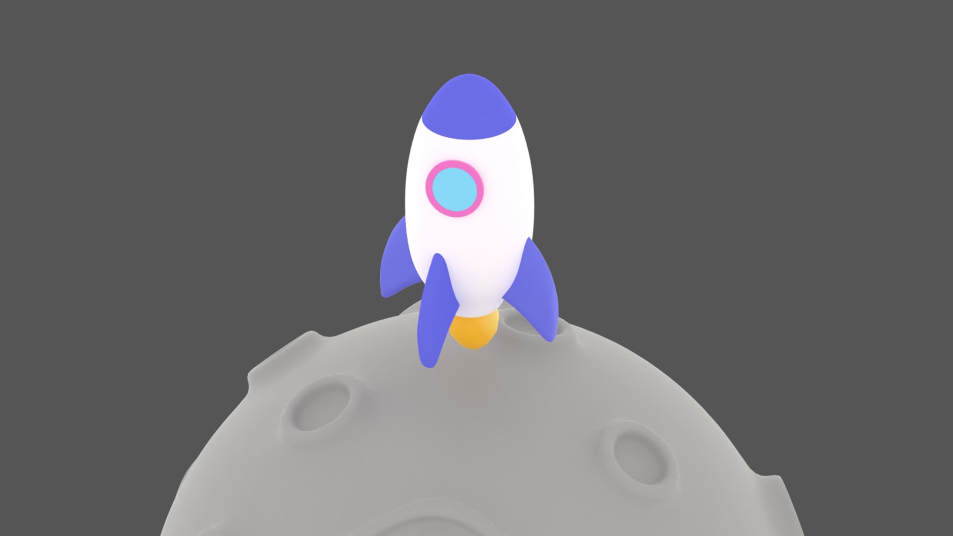 3D Rocket And Moon Model - TurboSquid 2156145