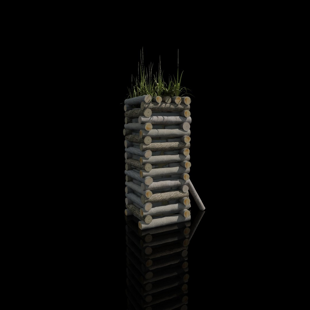 3d Pile Logs Model