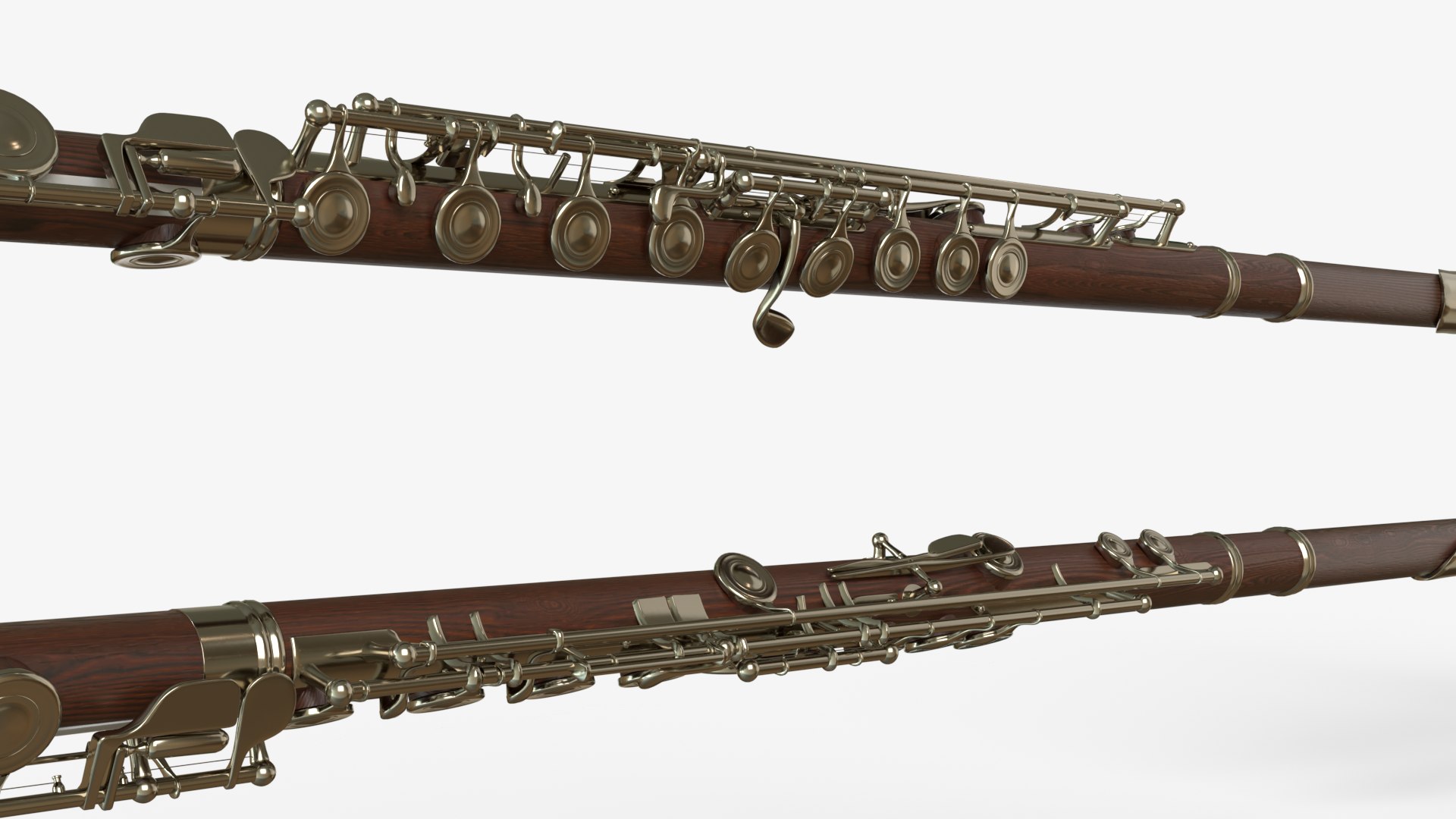 Concert Flute And Curved Concert Flute Collection 3D Model - TurboSquid ...