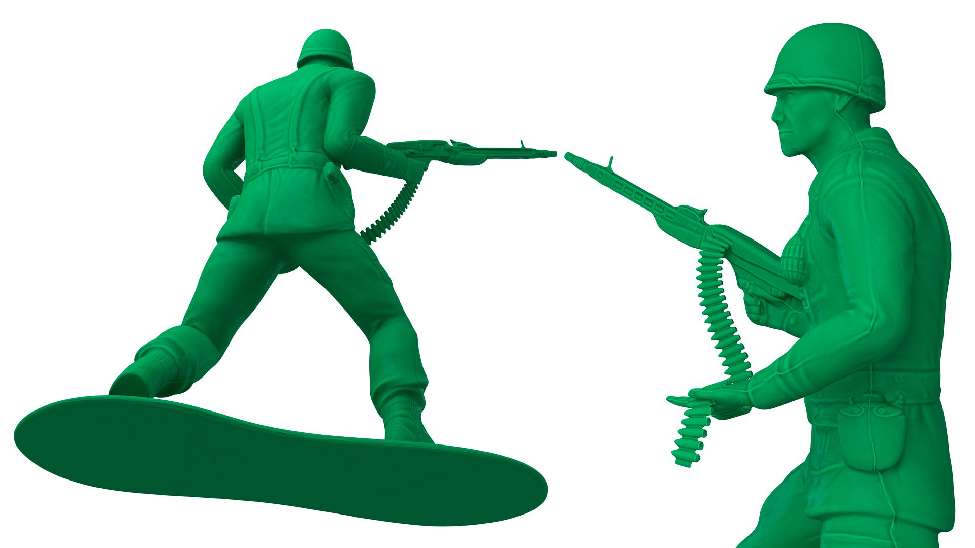 Green Plastic Toy Soldier With Machine Gun 3D Model - TurboSquid 2198572