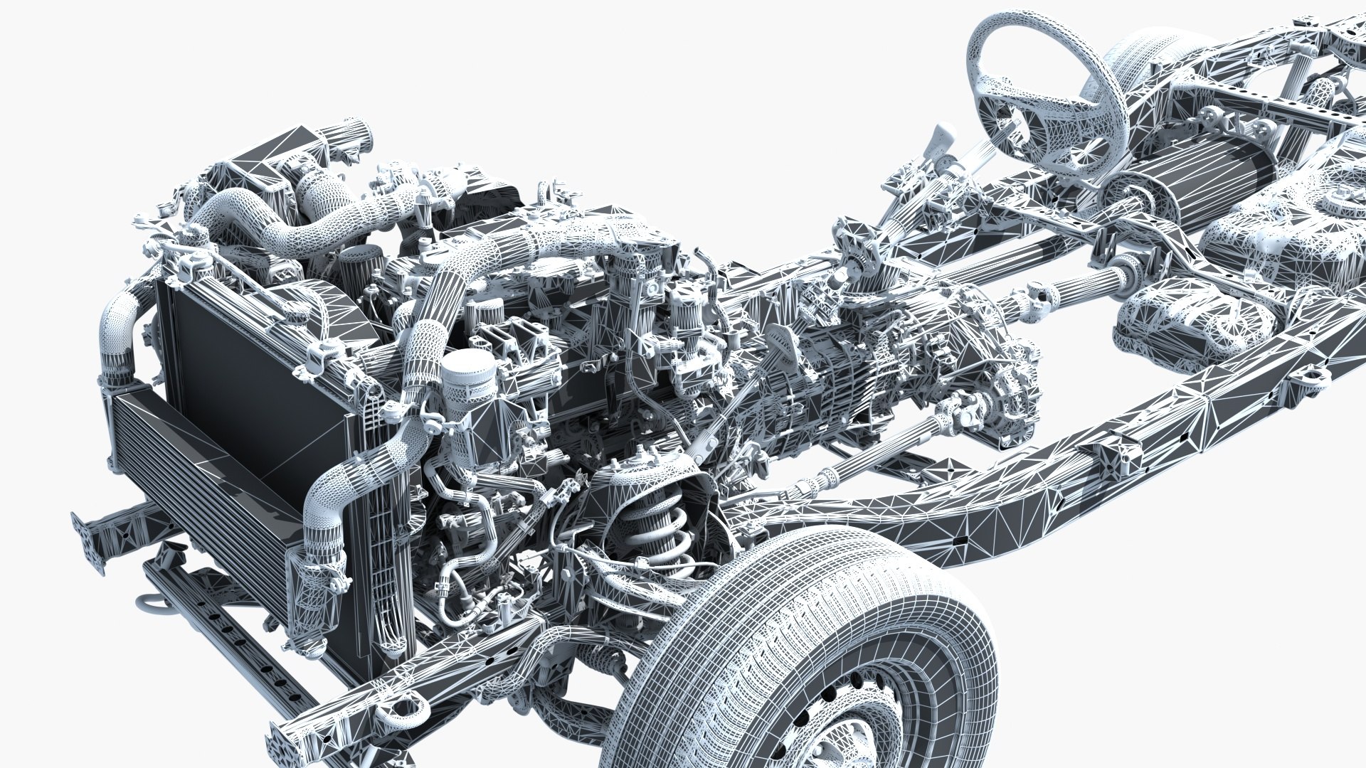 3D Pickup Truck Chassis X-RAY Model - TurboSquid 2066727