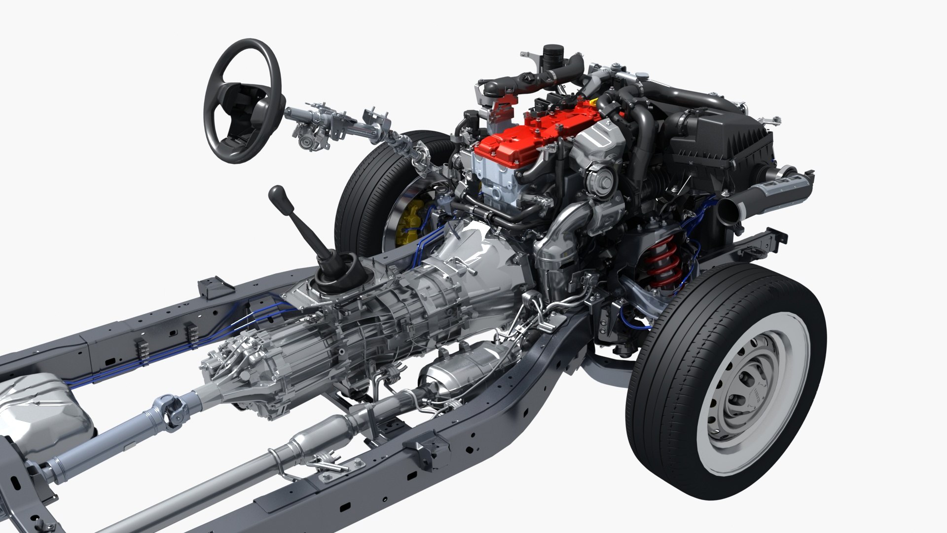 3D Pickup Truck Chassis X-RAY Model - TurboSquid 2066727