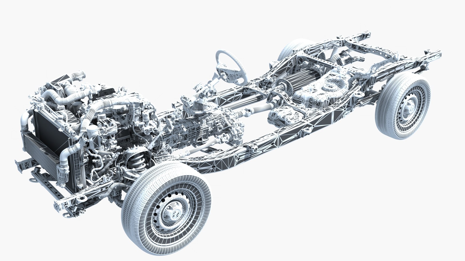 3D Pickup Truck Chassis X-RAY Model - TurboSquid 2066727