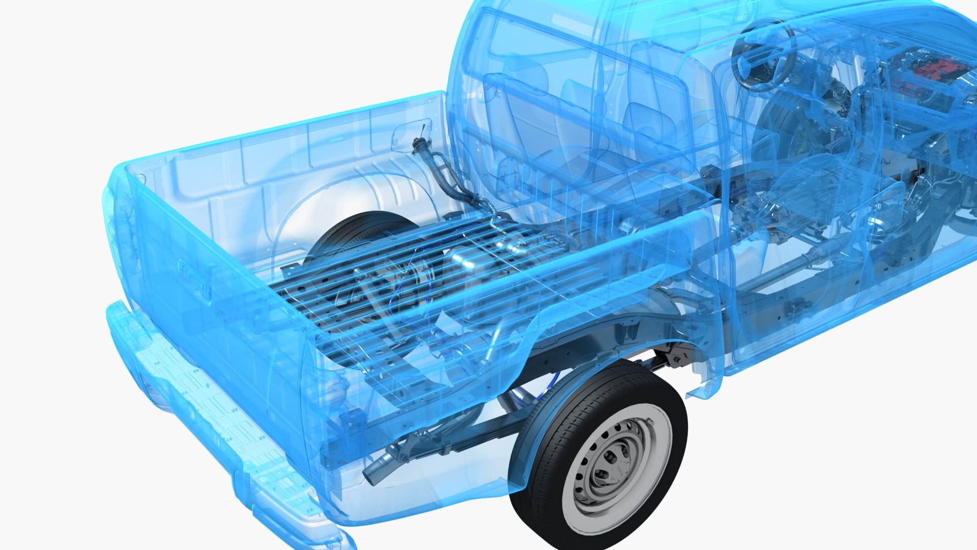 3D Pickup Truck Chassis X-RAY Model - TurboSquid 2066727