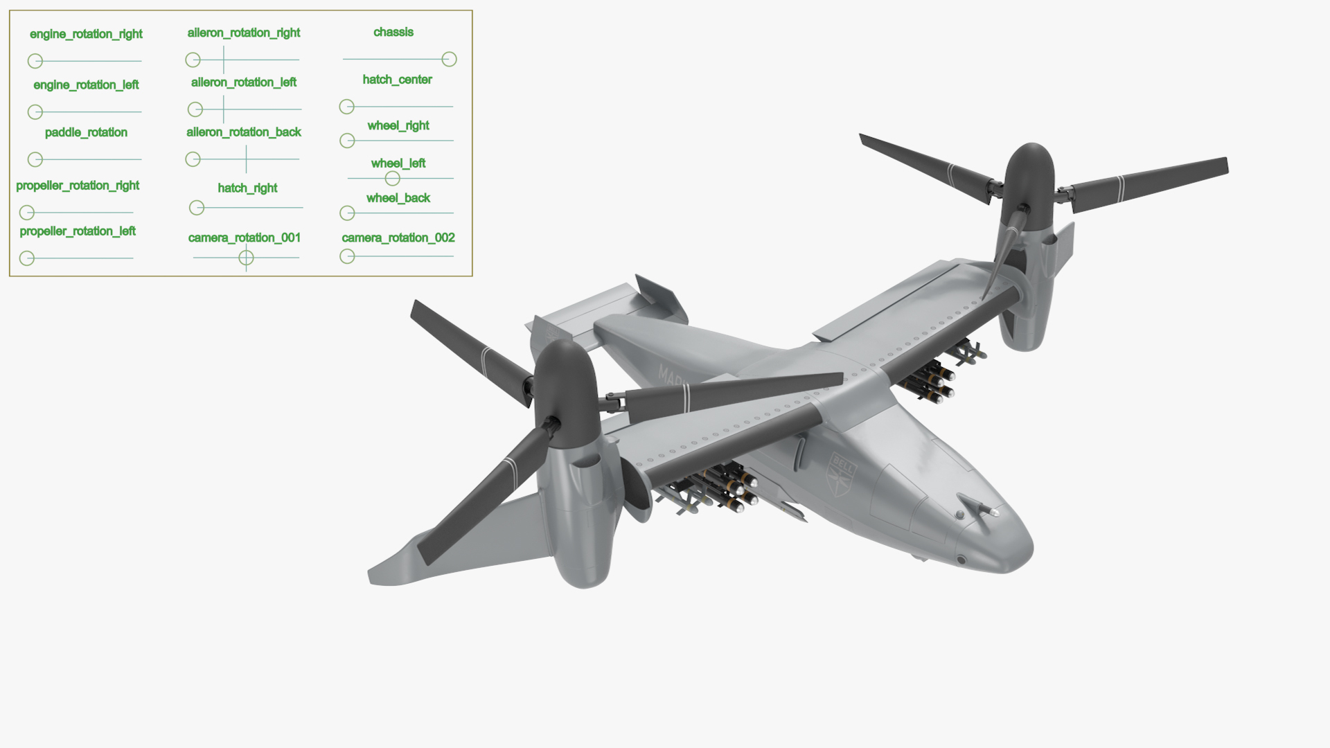 Bell V 247 Vigilant Combat Drone Rigged 3D - TurboSquid 2280297