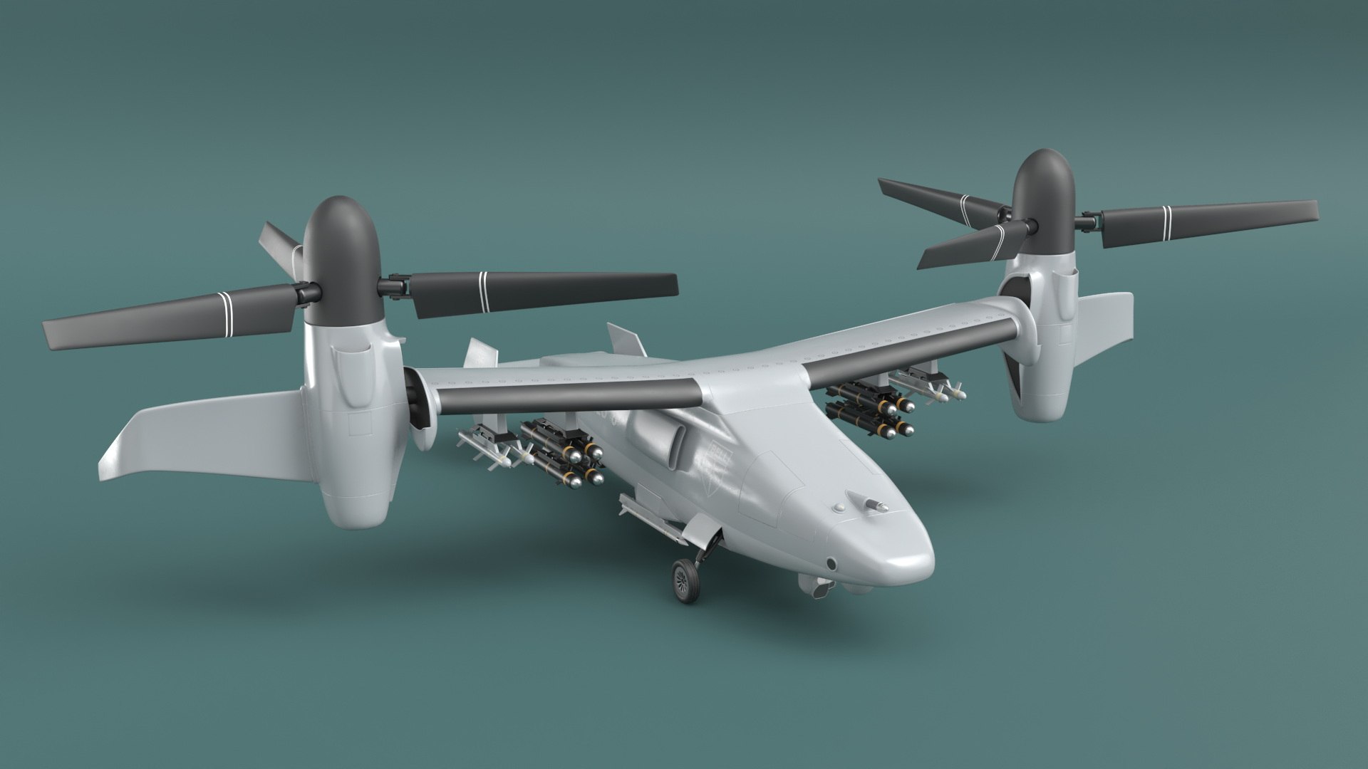 Bell V 247 Vigilant Combat Drone Rigged 3D - TurboSquid 2280297