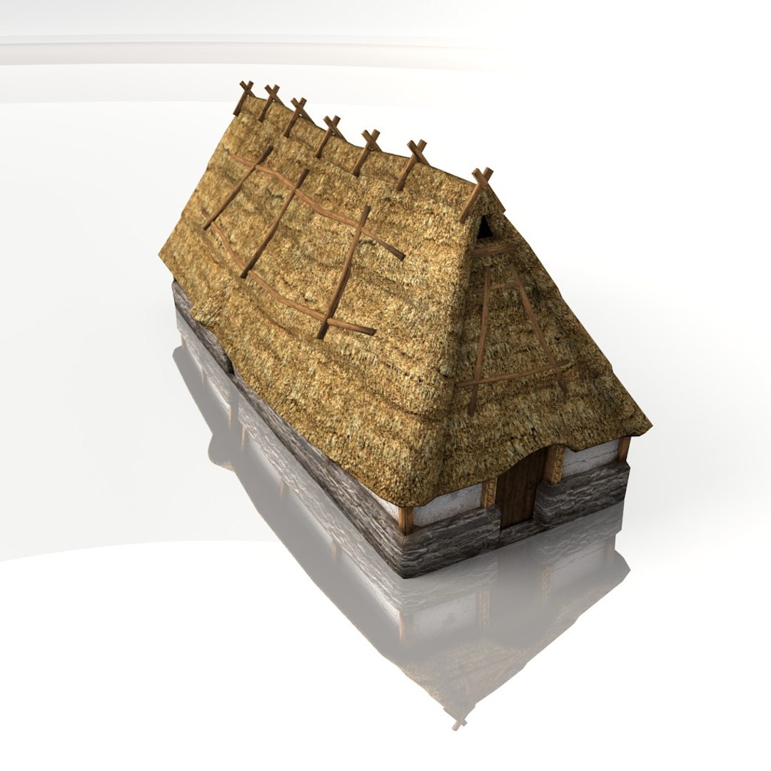 3ds Max Ready Medieval Longhouse