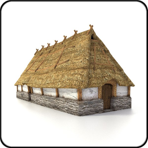 3ds max ready medieval longhouse