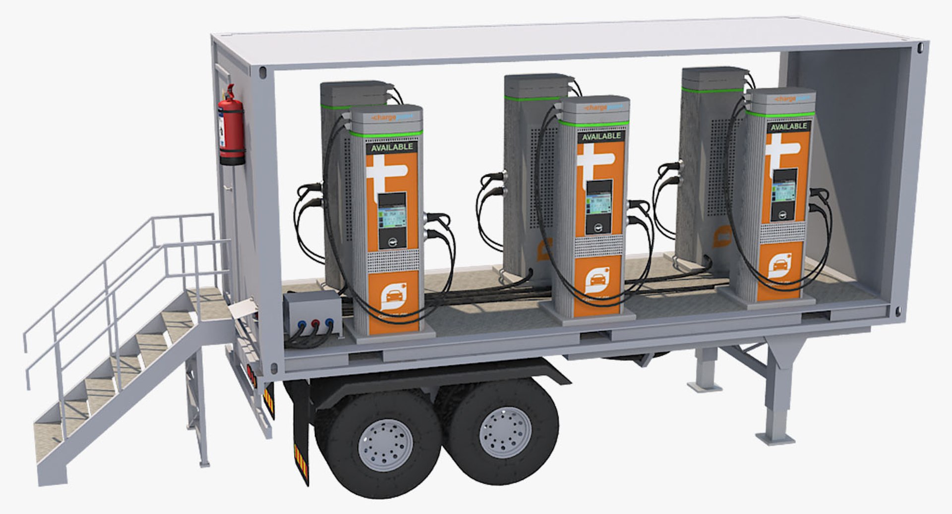 Portable Ev Fast Charging 3D Model - TurboSquid 1407356