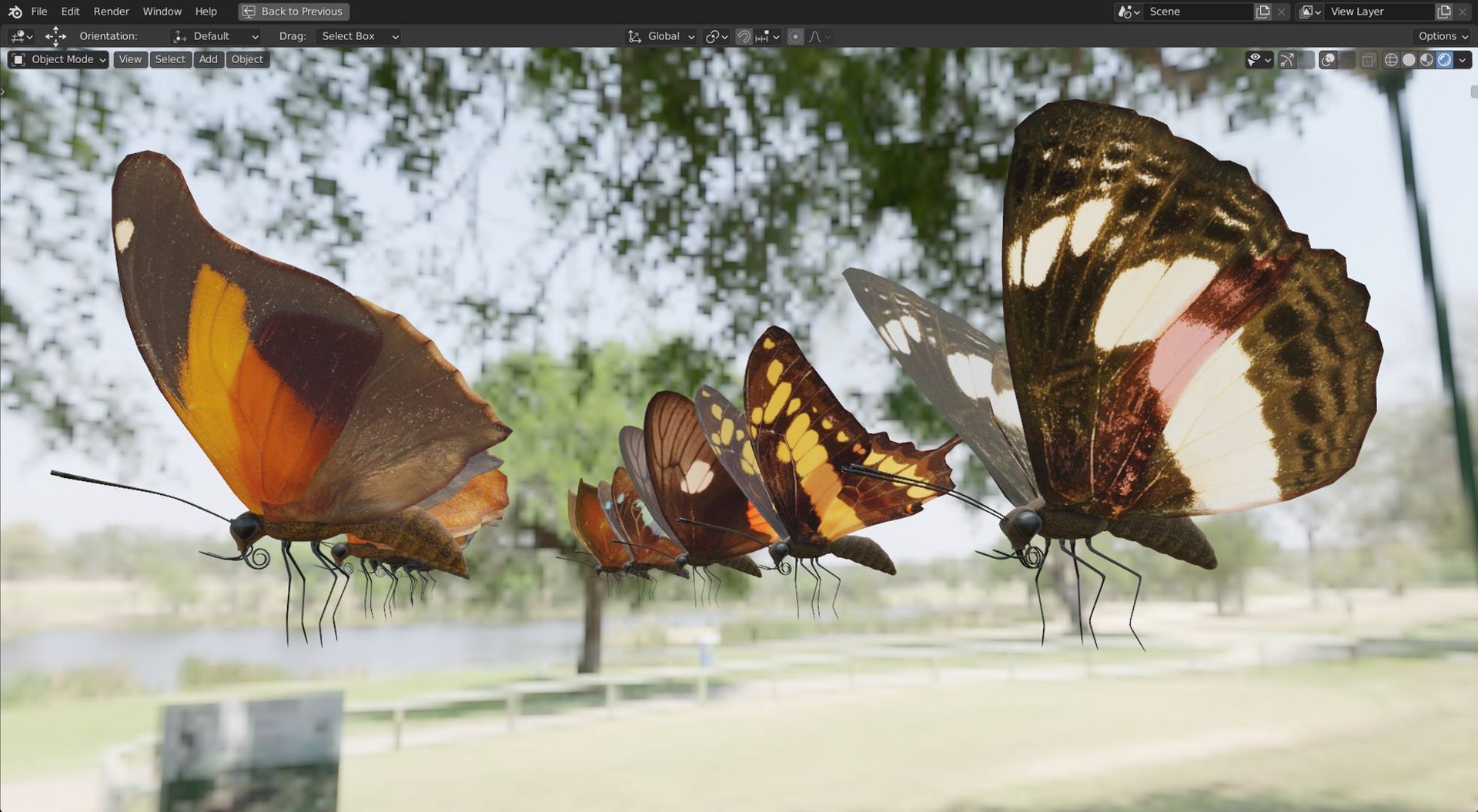 3D Butterfly Collection PBR Rigged Animated - TurboSquid 1782322